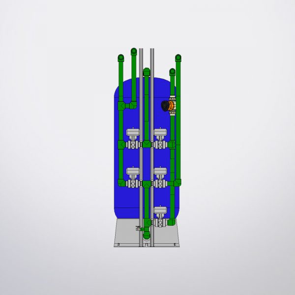 The sand filter aims to clean the water of finer particles